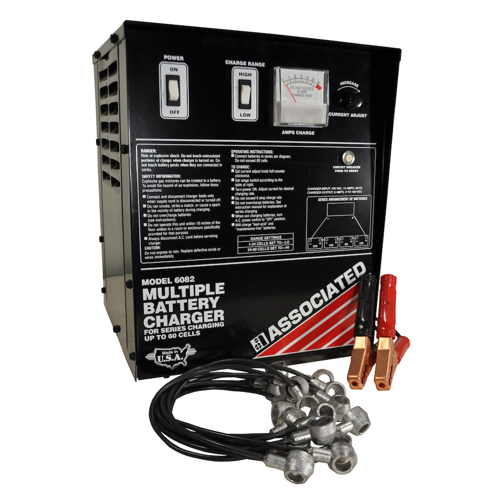 Associated 6082 Series Charger, 2-60 Cells, 6A, 120VAC — PLP Battery Supply