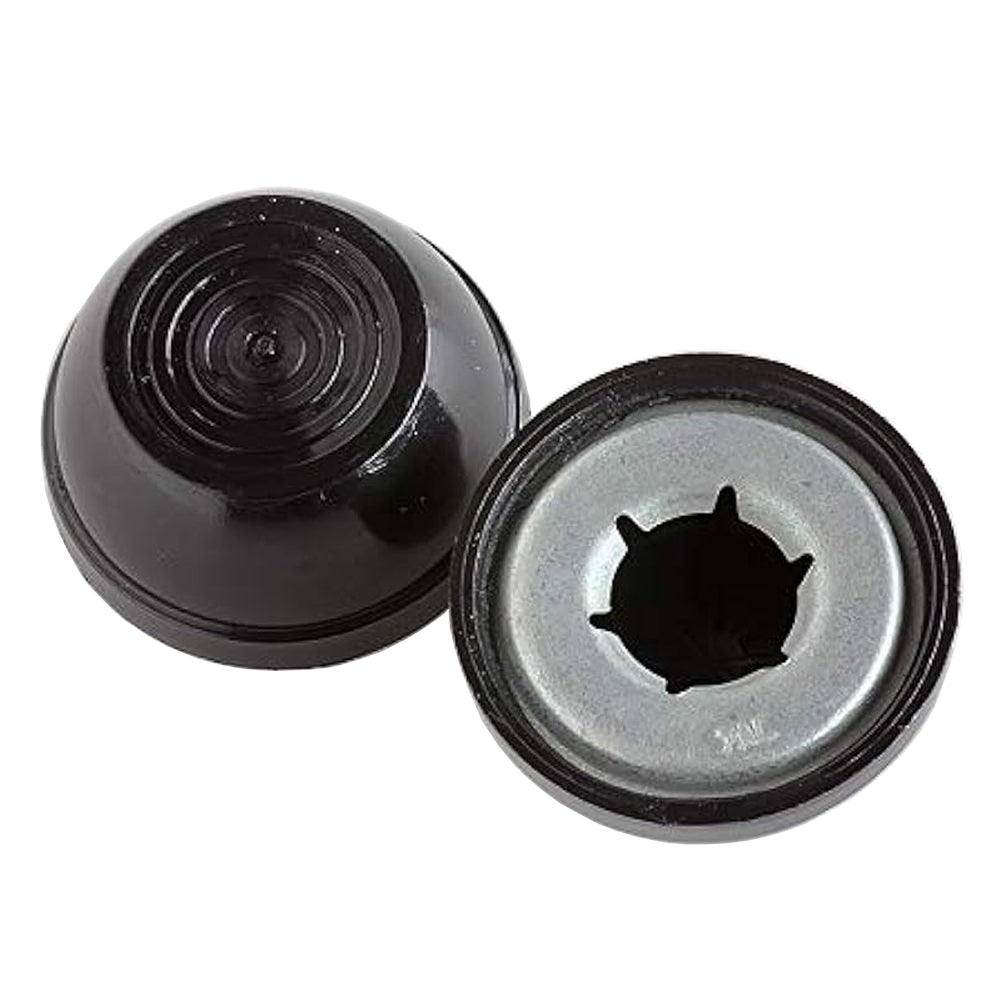 609082 - Axle Cap Nut, Push-On 1/2" Decorative Black Plastic Pal Nut ...