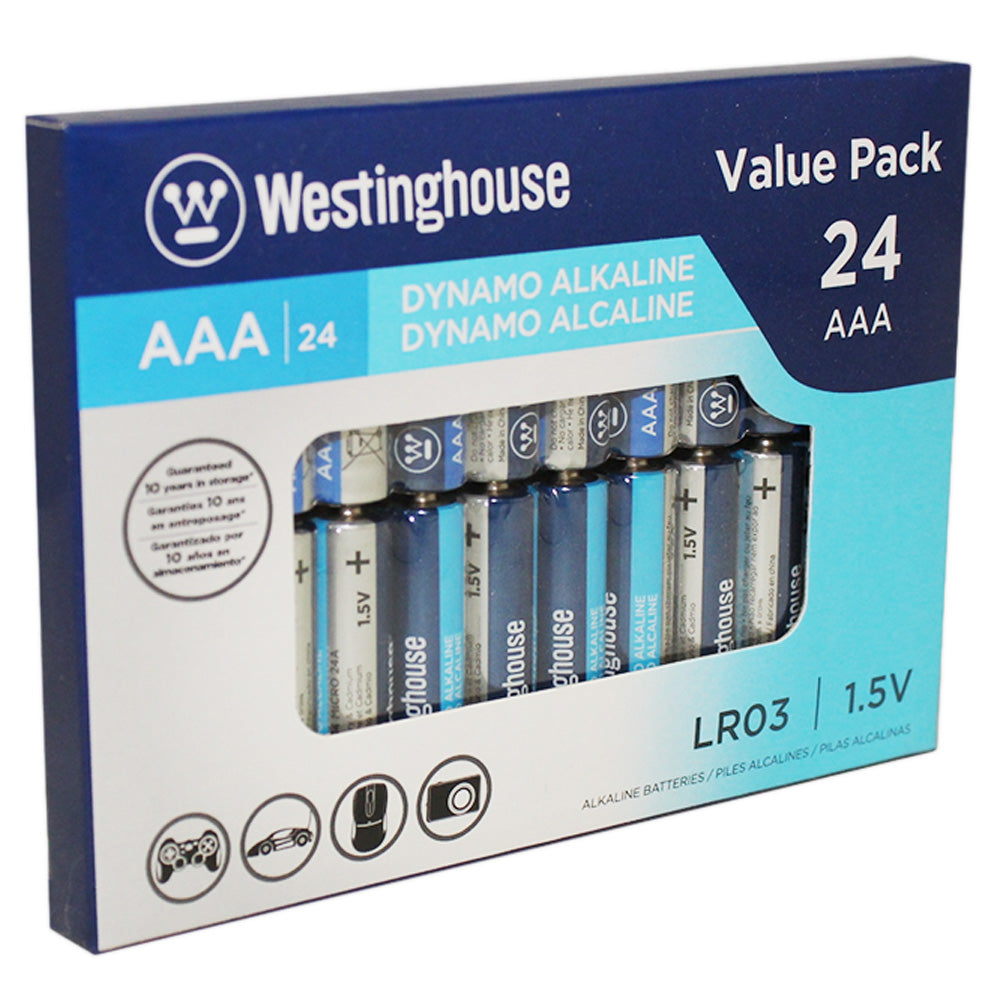 LR03-CB24 - Westinghouse AAA Dynamo Alkaline - Value Pack Box of 24 — PLP Battery Supply