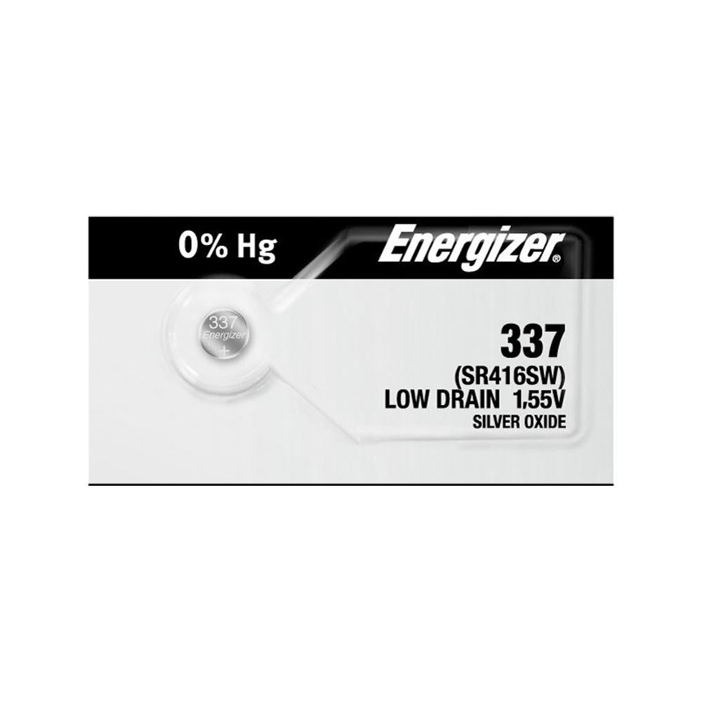 Energizer 337 Silver Oxide Button Cell, 1.55V Low Drain - ea (5 per st ...