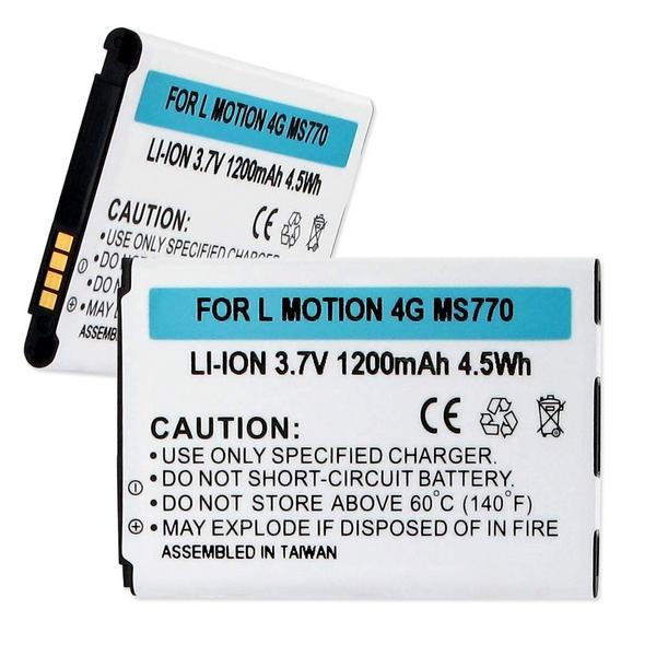 Cell Phone Battery - LG MOTION 4G MS770 3.7V 1200mAh LI-ION BATTERY ...